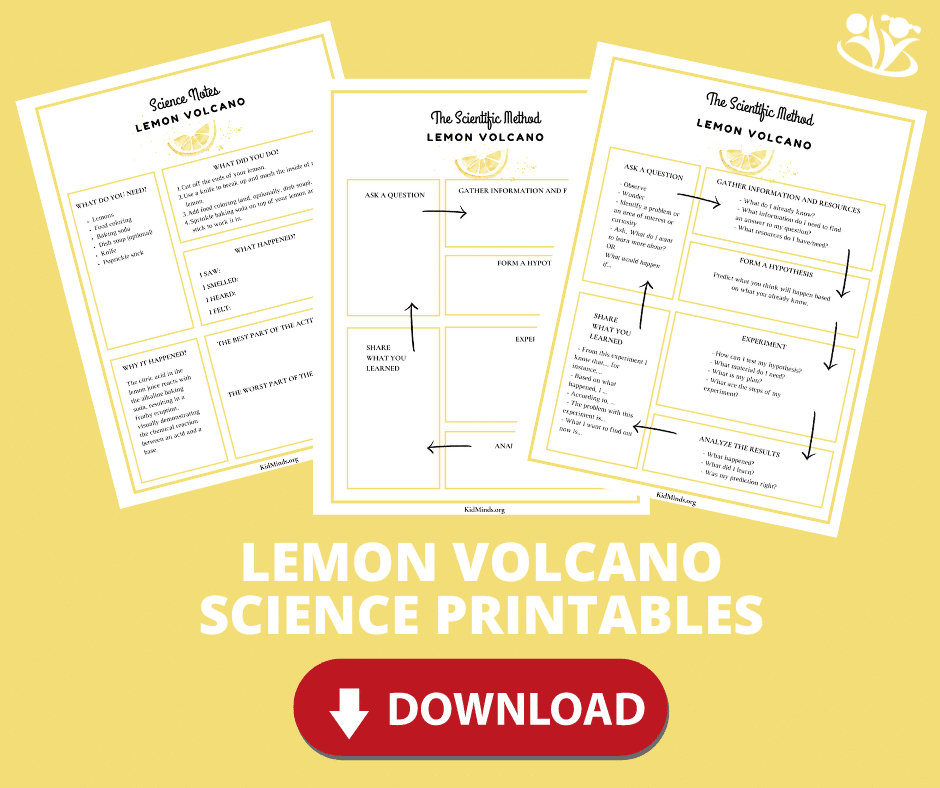 How to Make a Lemon Volcano (+ Printables) | KidMinds