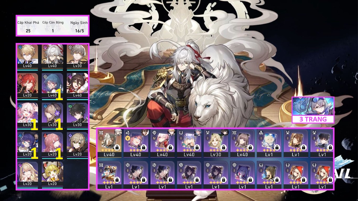 Ar25: Jingyuan Trấn - Gepard - Himeko - Team ngon về hốt sói bạc( chưa mail ) - Tempest Shop ...